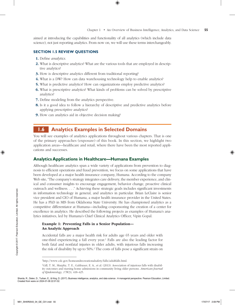 Business Intelligence & Analytics Overview