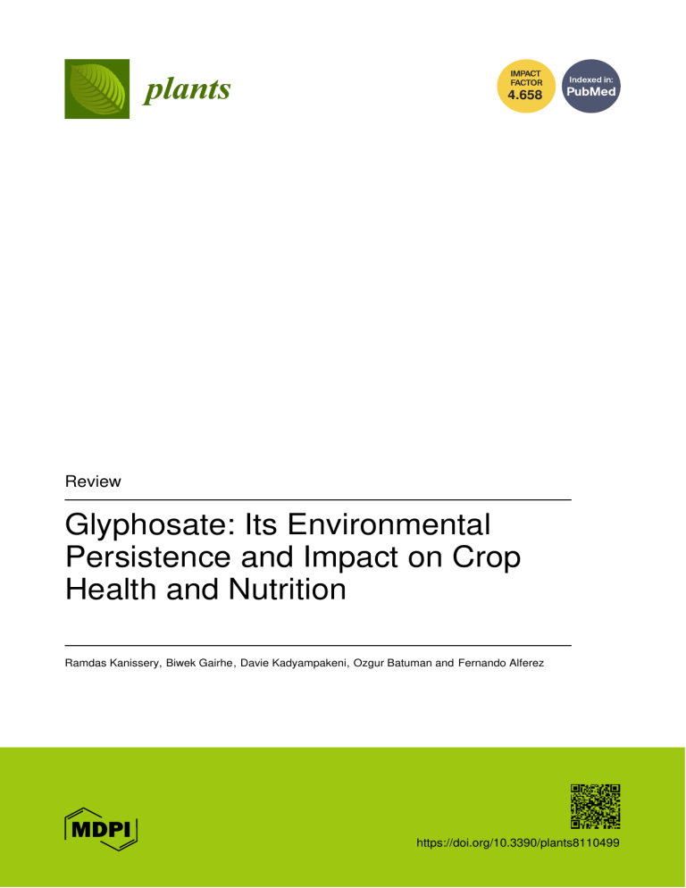Glyphosate Impact on Crop Health & Environment
