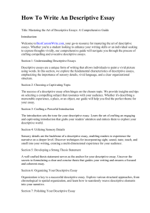 Descriptive Essays