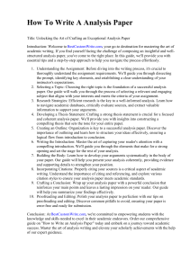 How To Write An Issue Analysis Paper