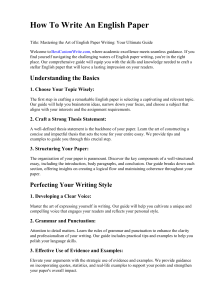 How To Write A Resolution Paper