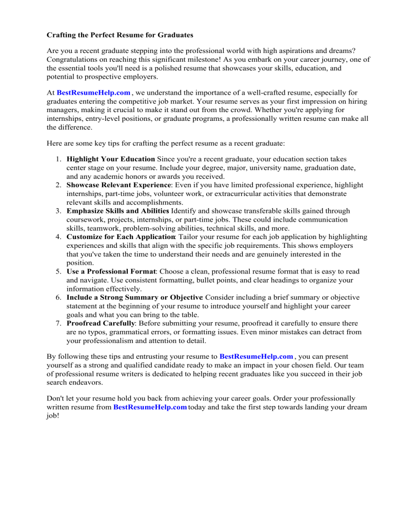 Resume For Graduate School Template resume-for-graduate-school-template