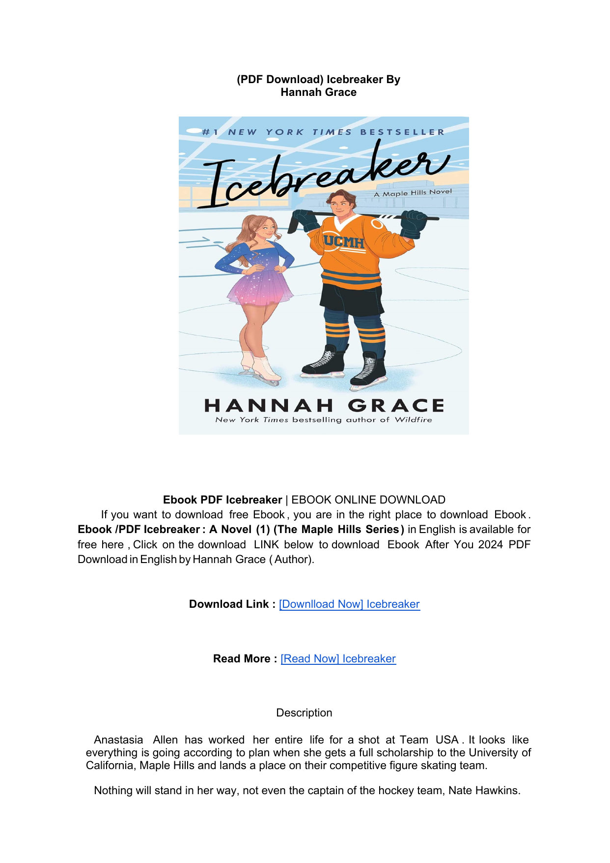 Icebreaker By Hannah Grace Pdf Sale | emergencydentistry.com