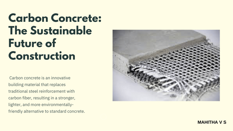 Carbon Concrete: Sustainable Construction Material