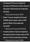 Molecular Formula Practice Problems