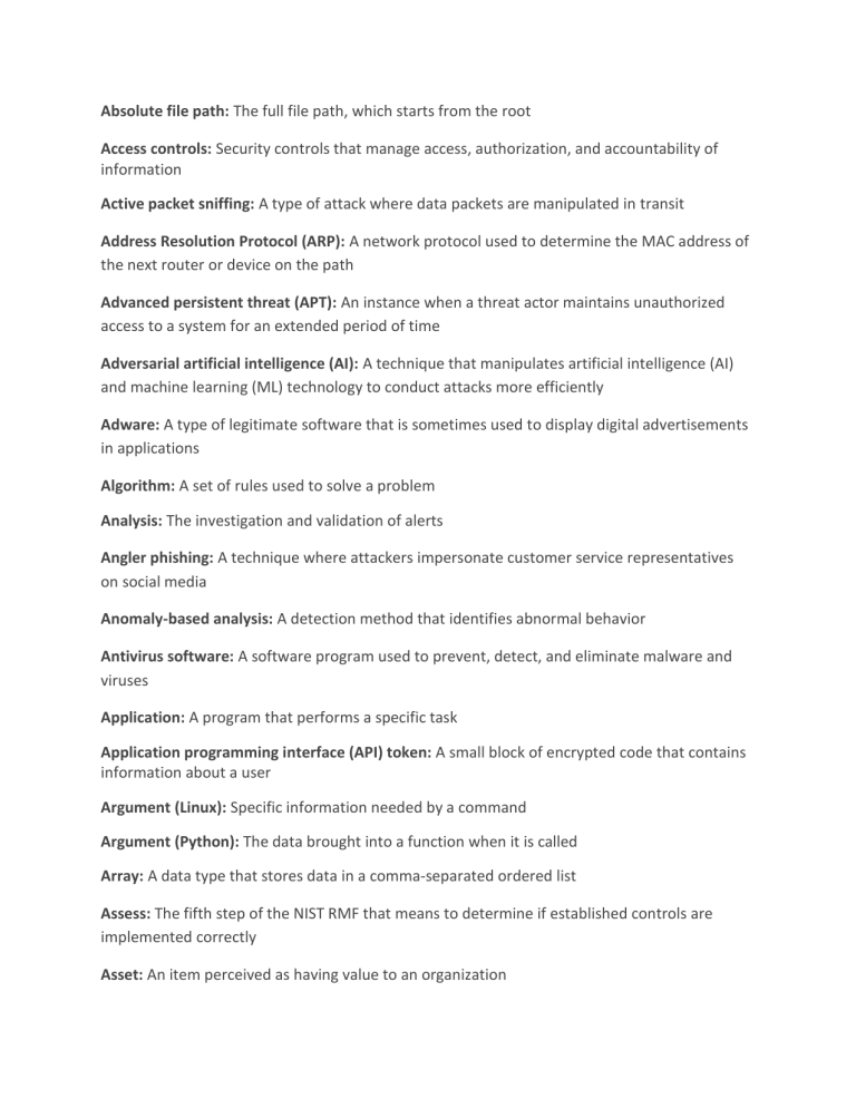 Cybersecurity Glossary: Key Terms & Definitions
