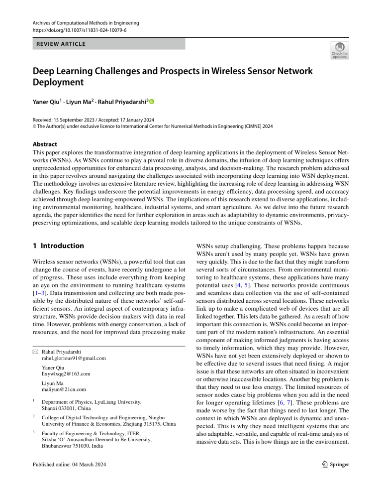 Deep Learning in Wireless Sensor Network Deployment