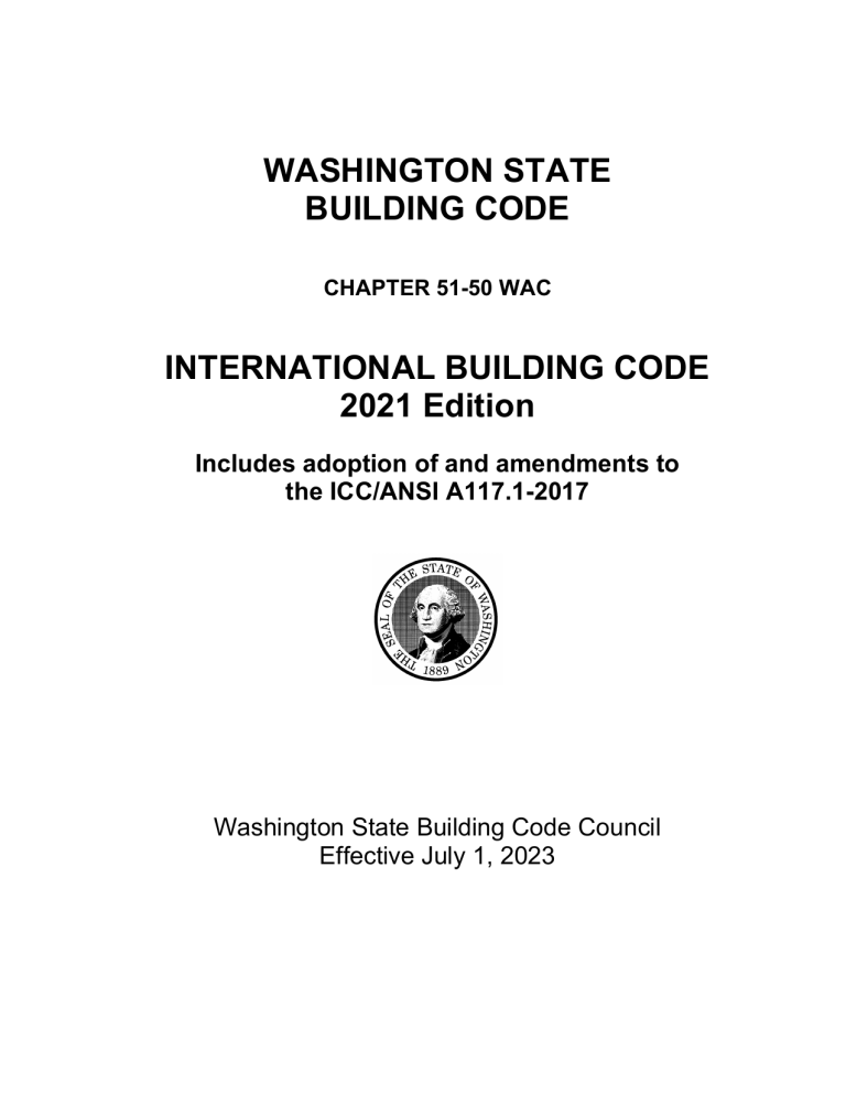 Washington State Building Code 2021