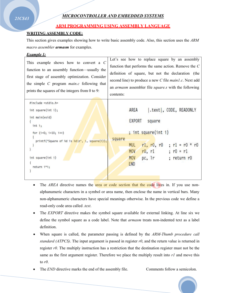 ARM Assembly Programming: Microcontroller & Embedded Systems