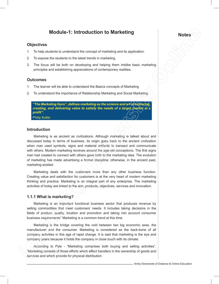 Principle of Marketing