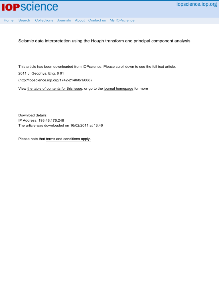 Hough transform and seismic