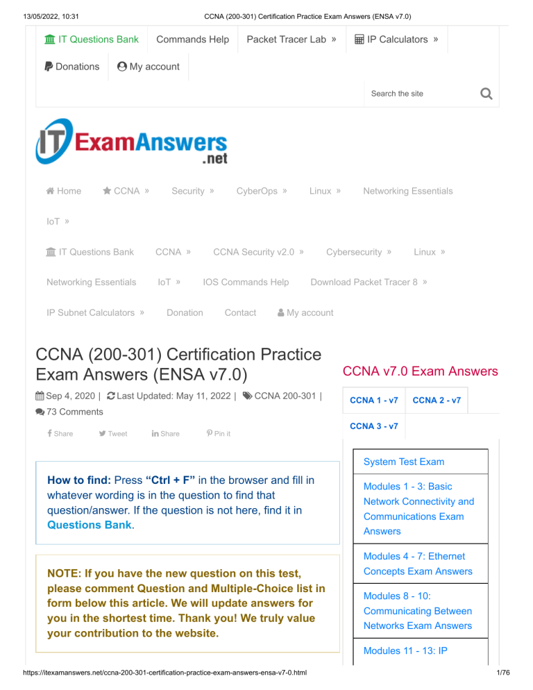 CCNA 200 301 Certification Practice Exam Answers ENSA v7.0 .pdf