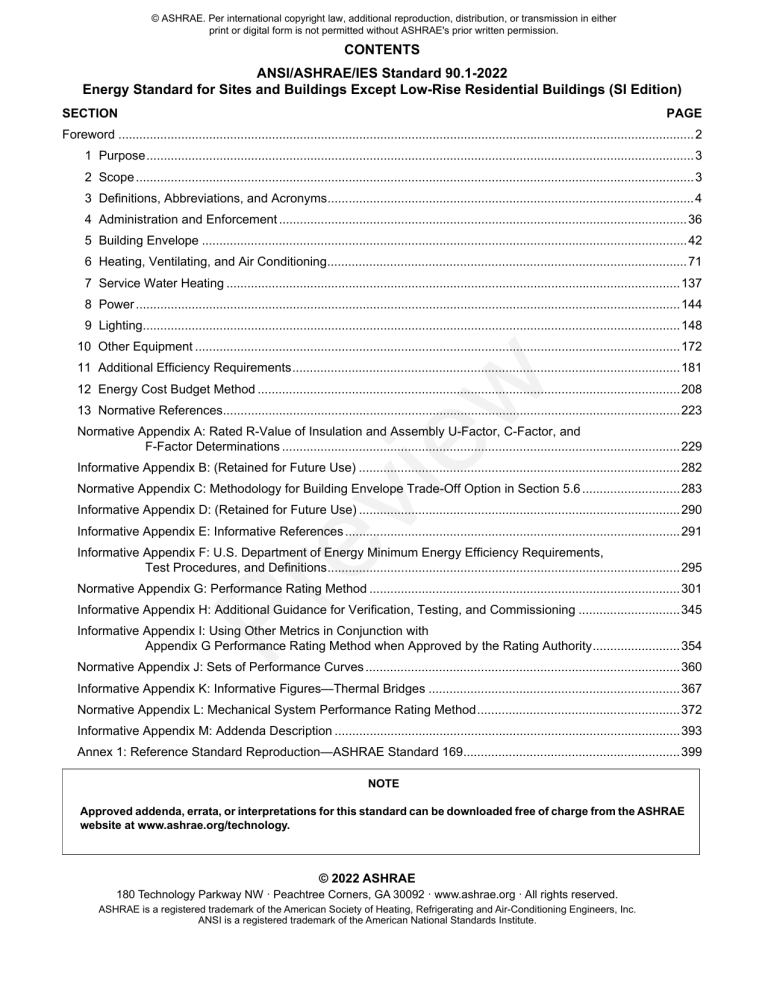 ANSI/ASHRAE/IES 90.1-2022 Energy Standard