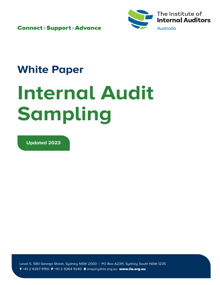 Internal Audit Sampling