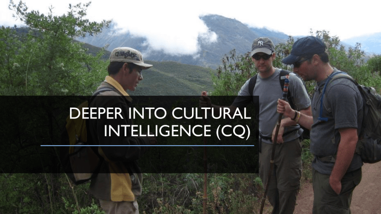 Cultural Intelligence (CQ) Presentation