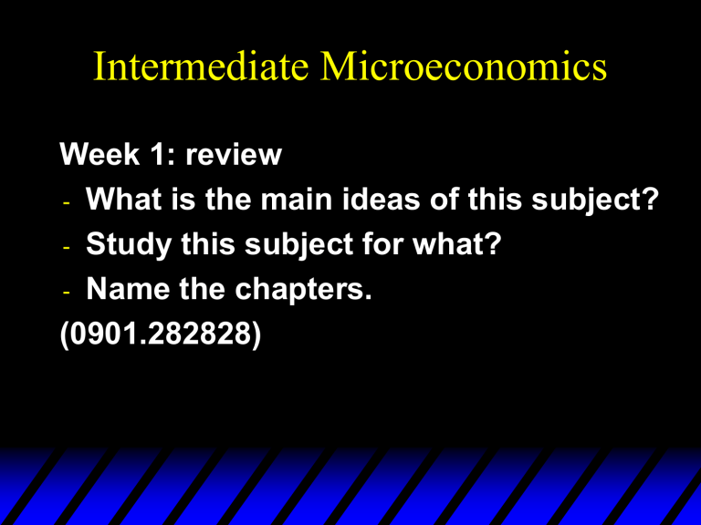 Intermediate Microeconomics: Market Models & Equilibrium