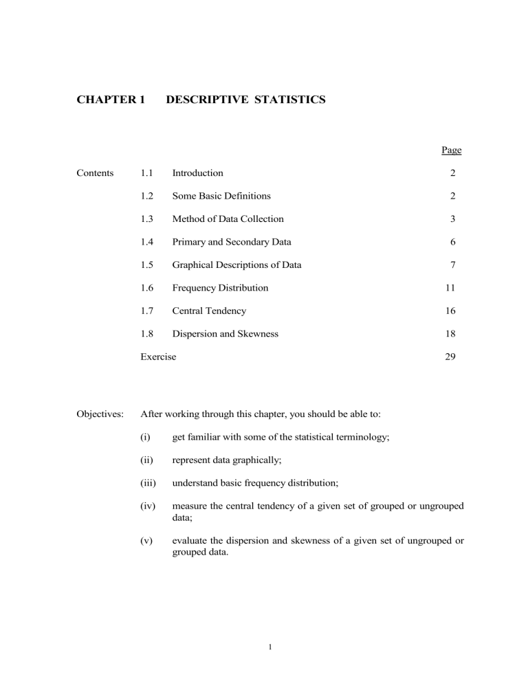 Descriptive Statistics Textbook Chapter