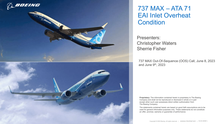 737 MAX EAI Inlet Overheat Condition Presentation