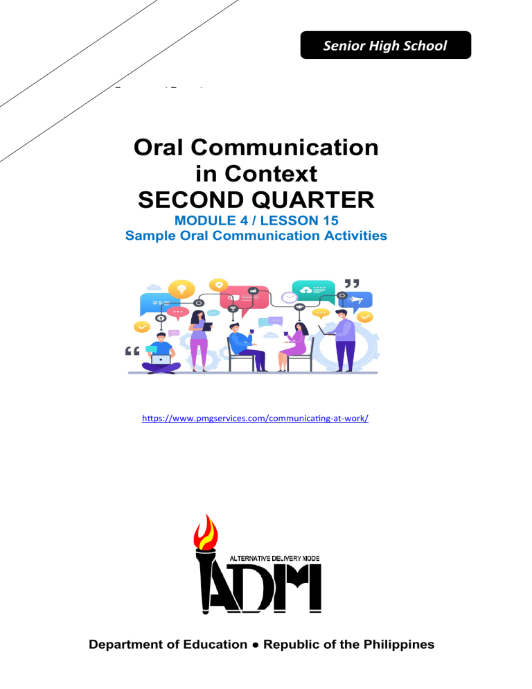 Oral Communication Module for Senior High School