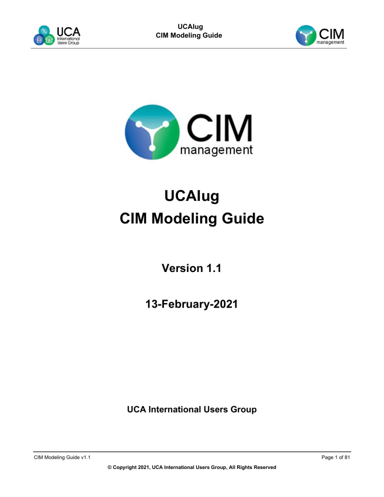 CIM Modeling Guide v1.1