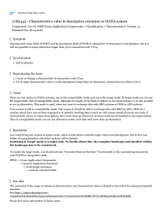 SAP HANA Characteristic Value Extension: CT04 Limit