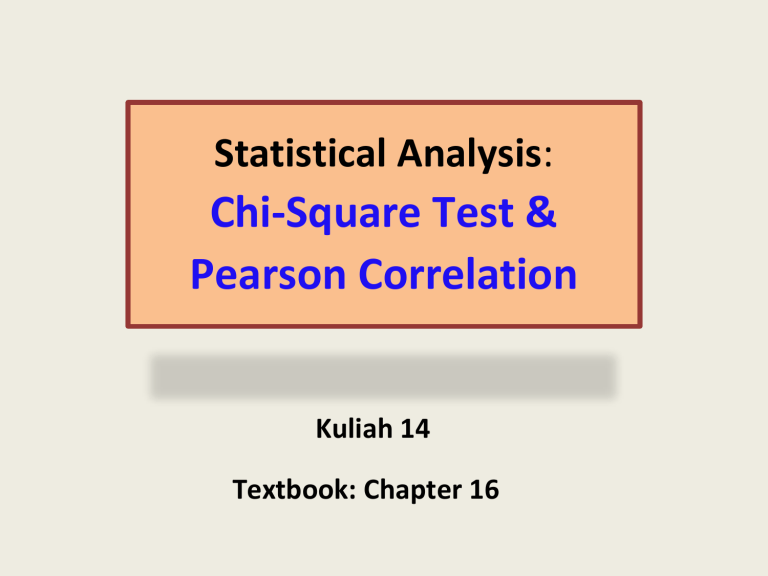 Analisis Statistik: Uji Chi-Square & Korelasi Pearson