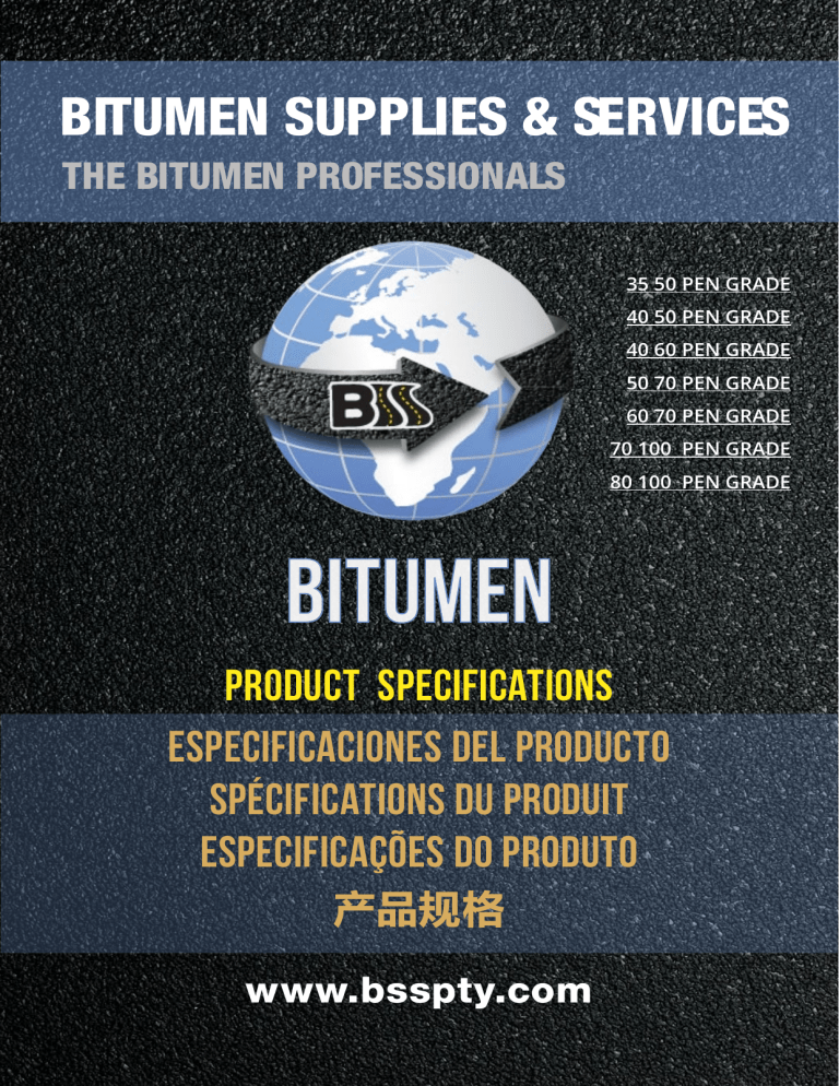 Bitumen Product Specifications: Grades & Properties