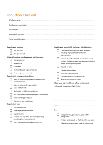 Sample-checklist Induction