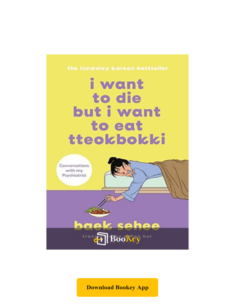 Book Summary: I Want to Die But I Want to Eat Tteokbokki