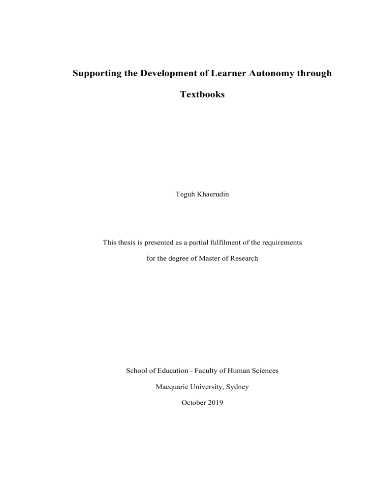 Learner Autonomy Nunan