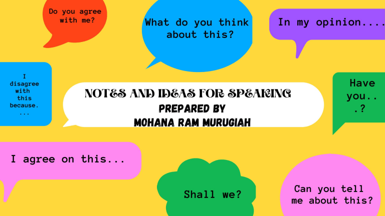 Speaking Notes & Ideas: Phrases for Effective Communication