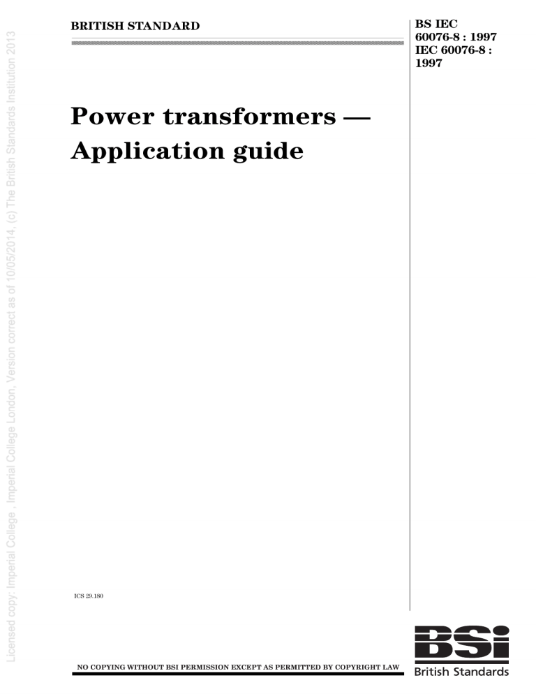 Power Transformers Application Guide