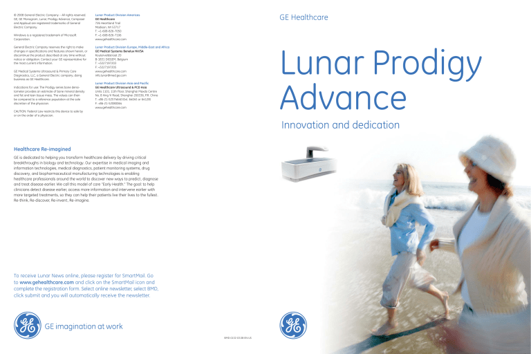 Lunar Prodigy Advance Bone Densitometer Brochure