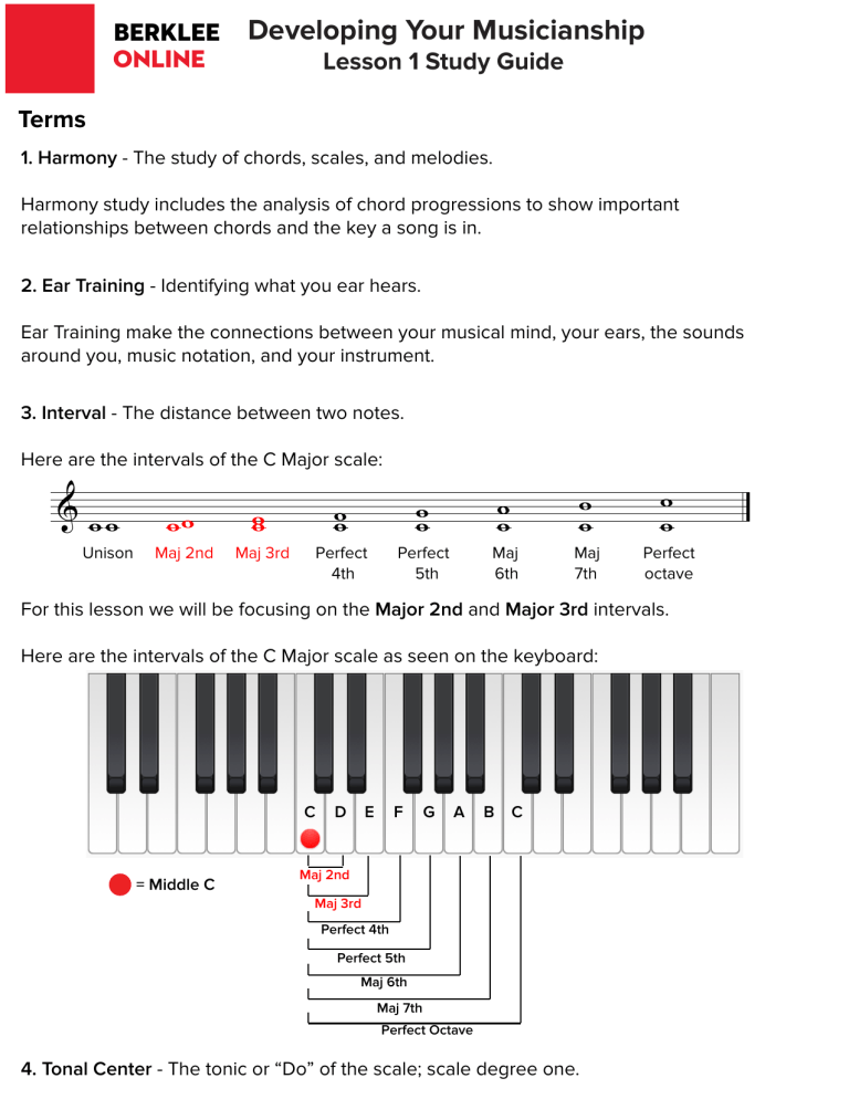 Music Theory Study Guide: Harmony, Intervals, Scales