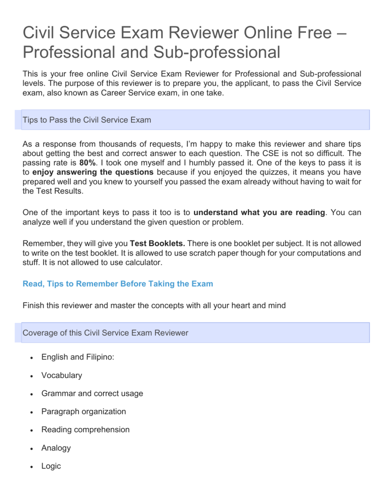 Civil-Service-Reviewer