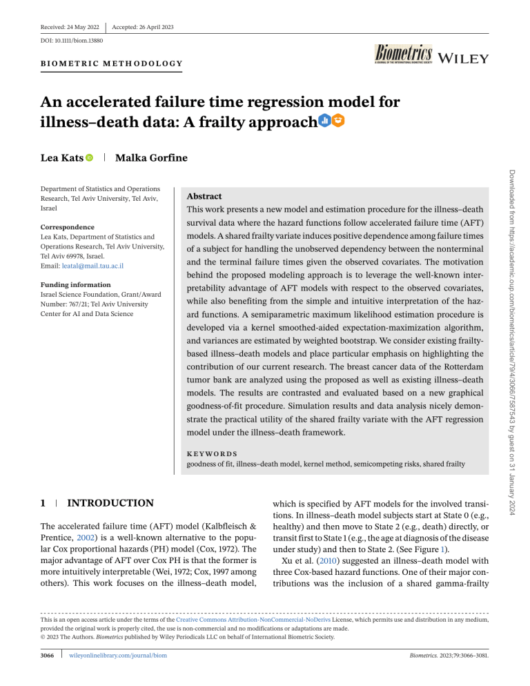 AFT Regression Model for Illness-Death Data