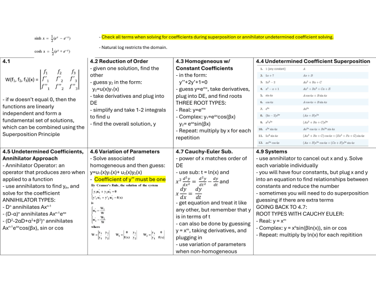 Differential Equations Lecture Notes