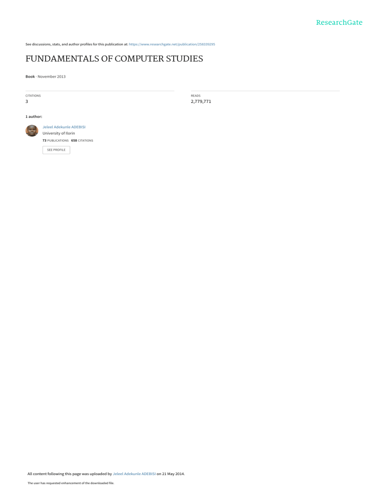 FundamentalsofComputerStudies