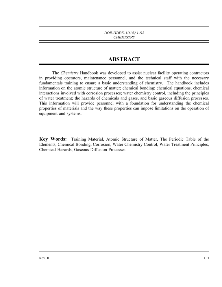 Doe - Chemistry fundamentals handbook