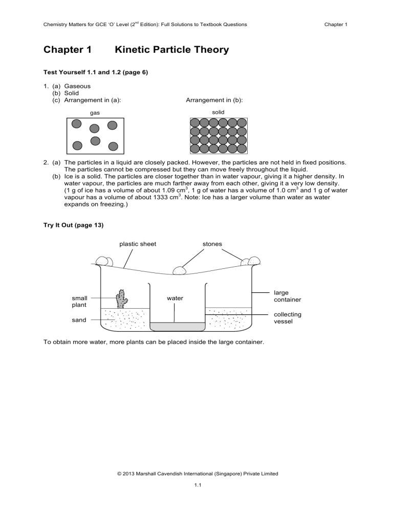 Chemistry Matters 2nd edition text book Answer