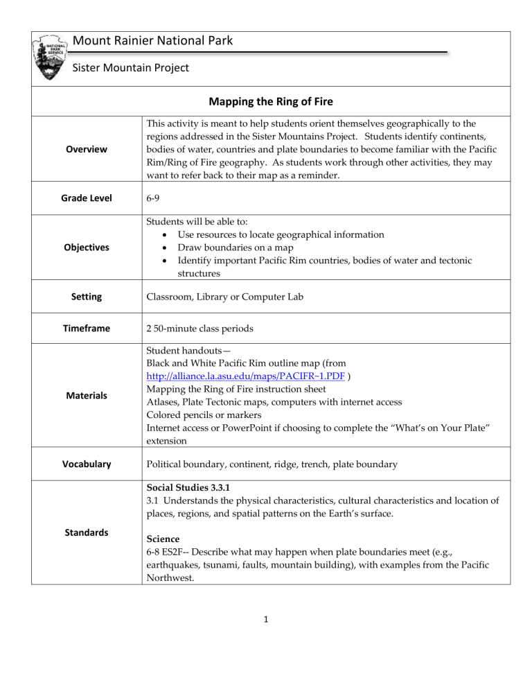Mapping the Ring of Fire Lesson Plan