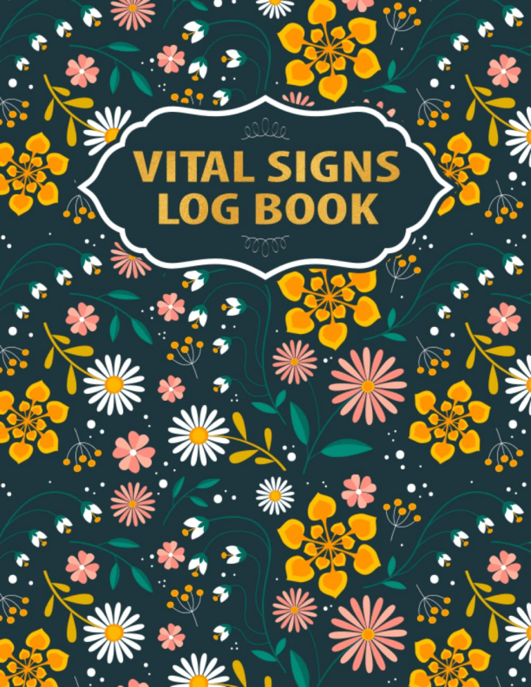 BOOK Vital Signs Log Book Helps to track all of the vital signs Weight ...