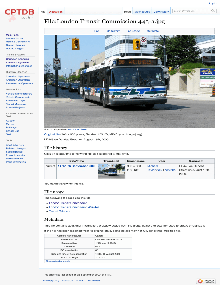 London Transit Commission Bus Image File on CPTDB Wiki