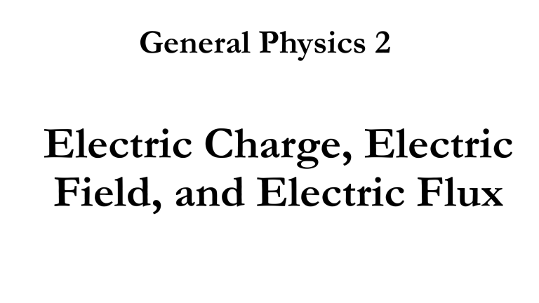 Electric Charge, Field, Flux: Physics Presentation