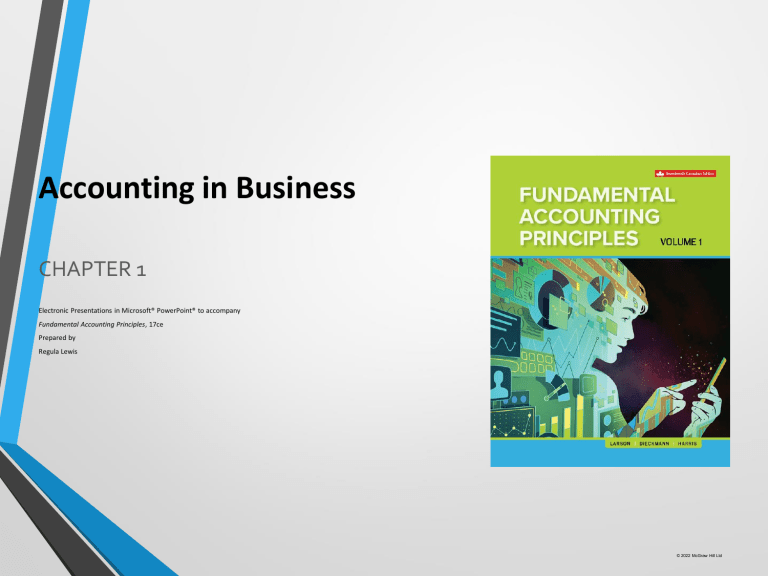 Accounting in Business: Chapter 1 Presentation