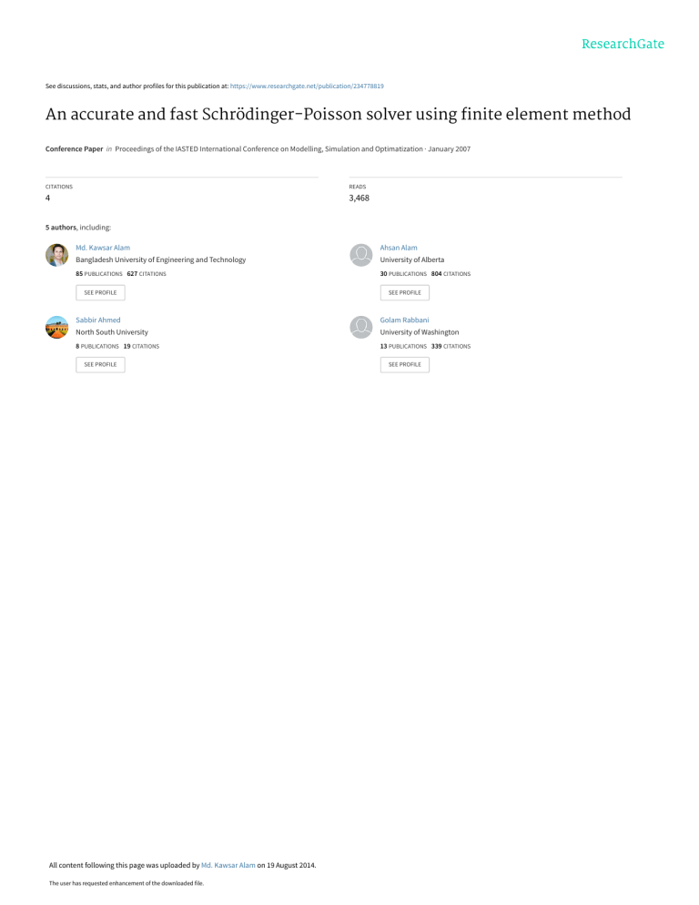 Schrödinger-Poisson Solver using Finite Element Method