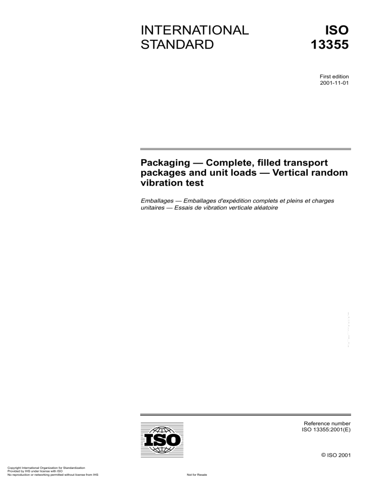 ISO 13355: Packaging Vibration Test Standard
