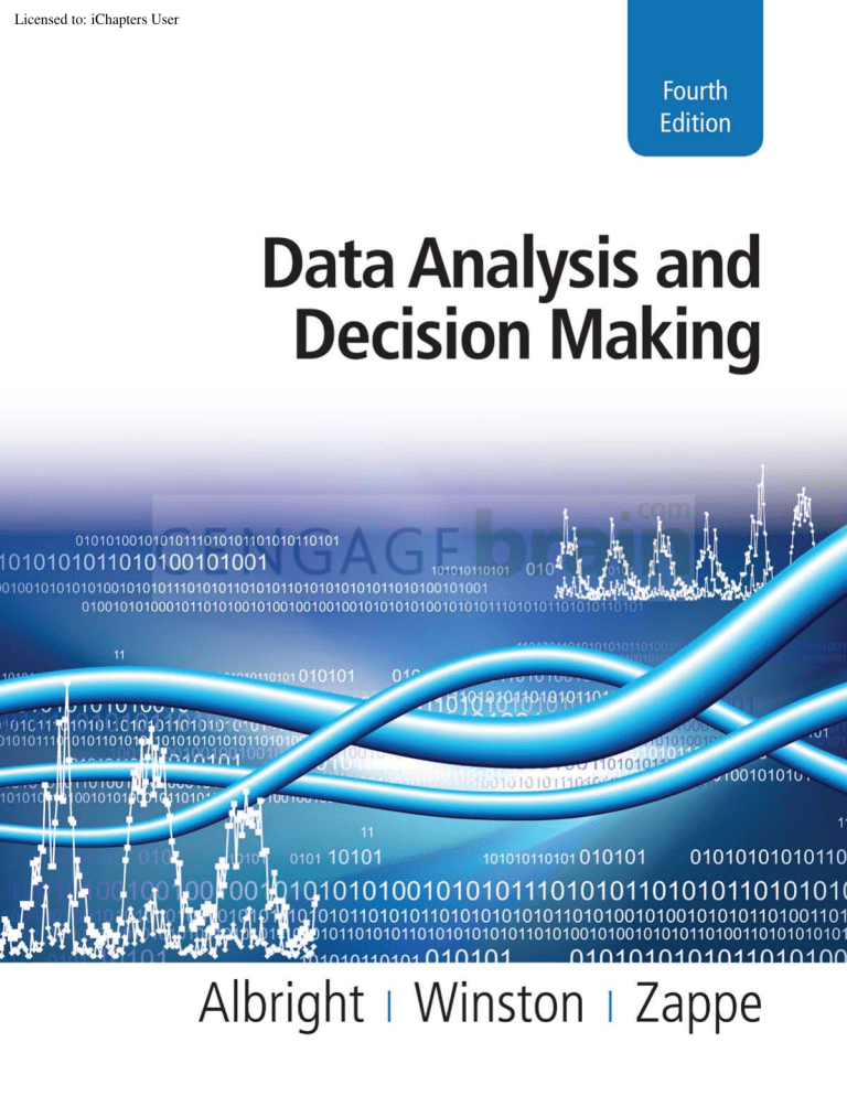 Data Analysis and Decision Making Textbook