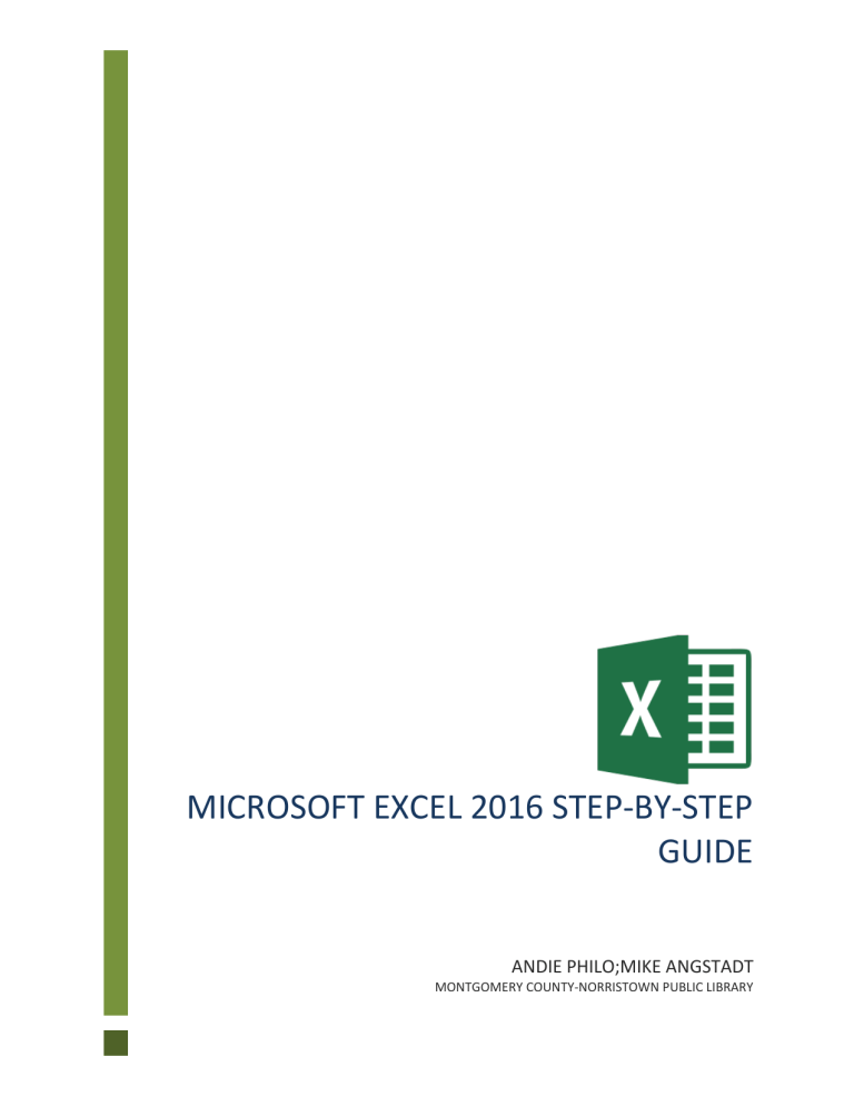 Microsoft Excel 2016 Step-by-Step Guide