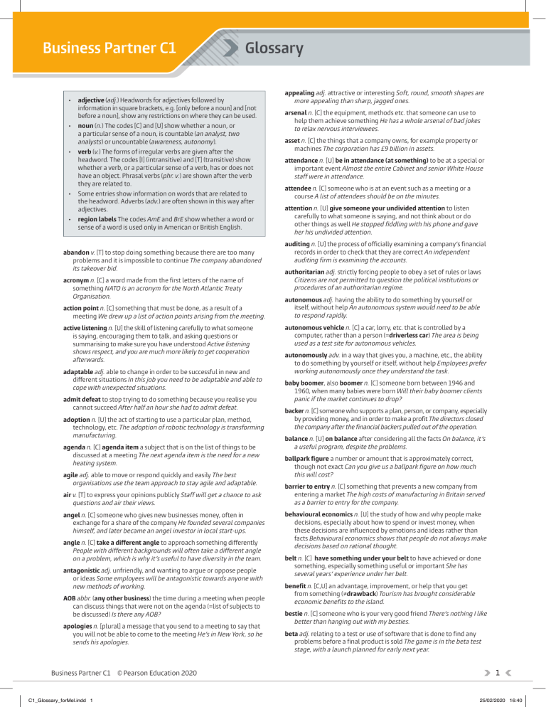 Business Terms Glossary: Definitions & Explanations